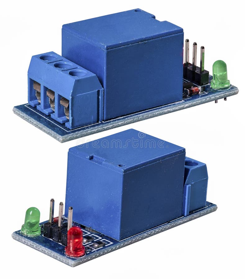 Electronic Relay Device Electrical Circuit Stock Image - Image of ...