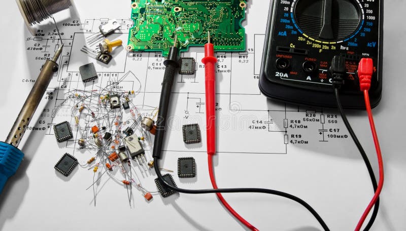 Repair of Electronic Components Stock Image - Image of silicon ...