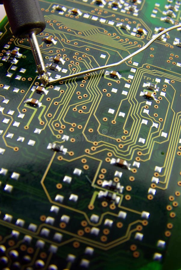 Repair of Electronic Components Stock Image - Image of silicon ...