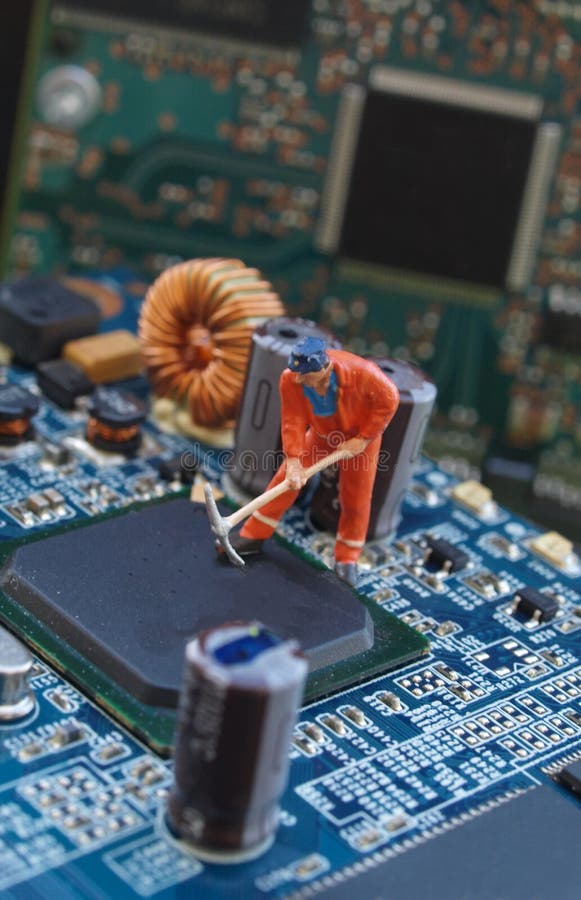 Electronic Repair with Hands Stock Photo - Image of board, maintaining ...