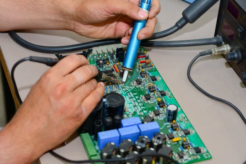 Electronic repairman stock image. Image of electronics - 94102383