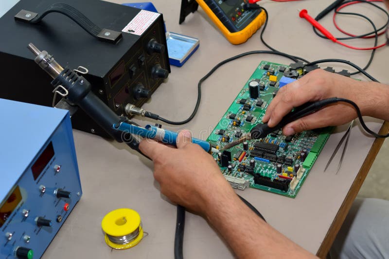 Electronic repairman stock photo. Image of construction - 94102392