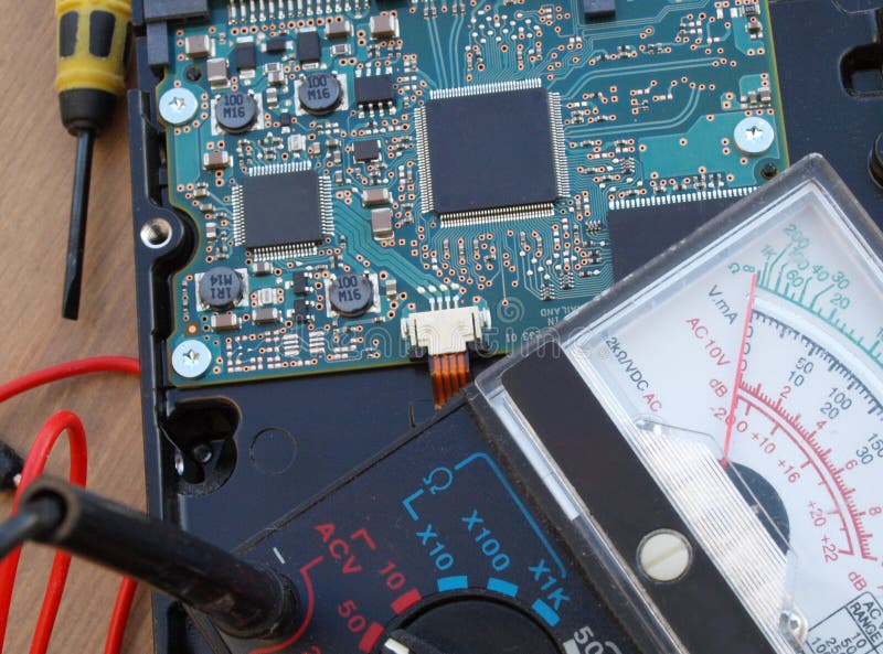 Electronic Reparation Workshop Stock Image - Image of microelectronic ...