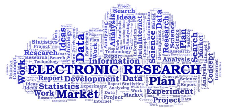 Electronic Research Word Cloud. Wordcloud Made with Text only Stock ...