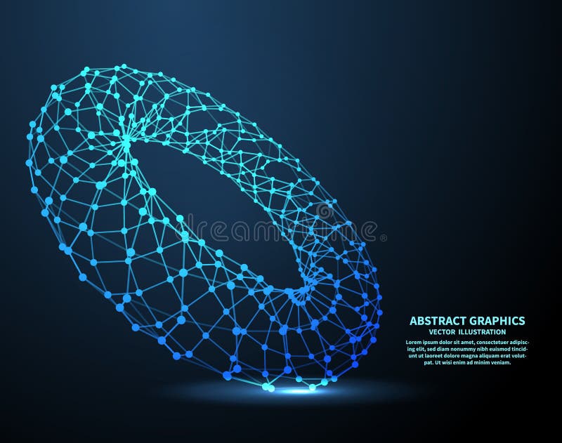 Electronic Ring, Technology Background. Network Connections with Points ...