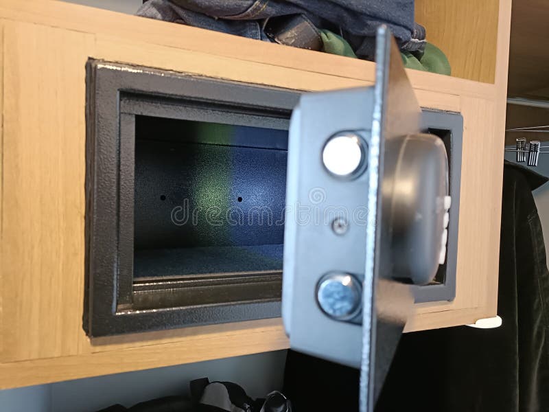 Electronic Safe with Keypad in Wooden Cabinet for Secure Storage ...