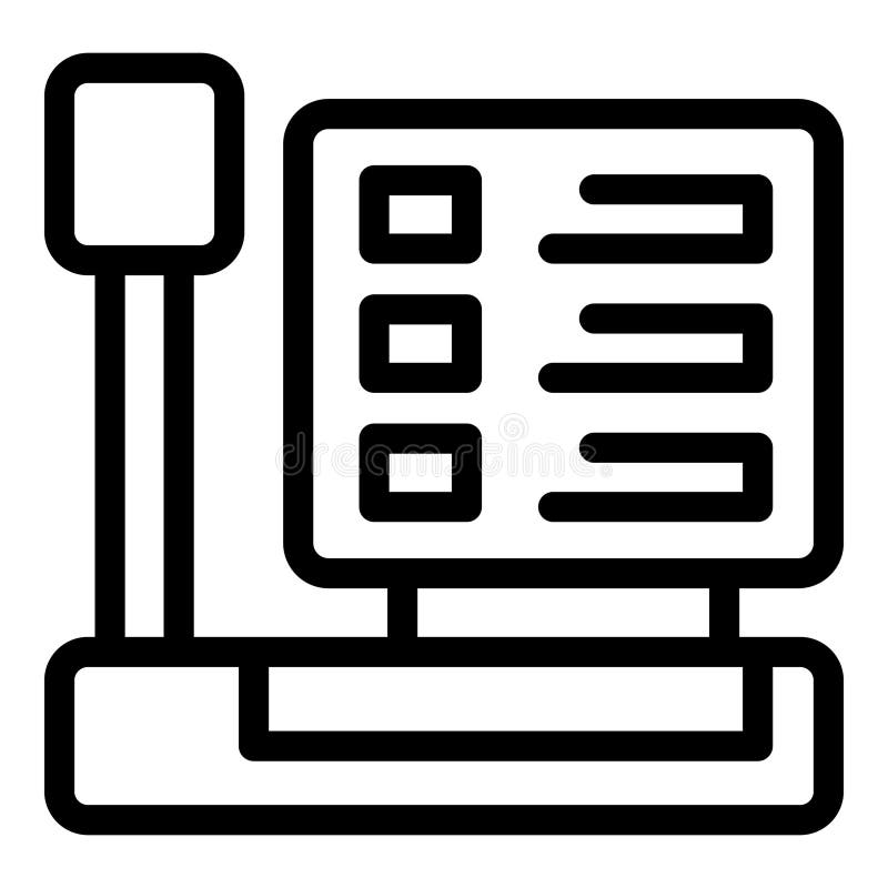 Electronic Scale Displaying Weight Information Icon Stock Illustration ...