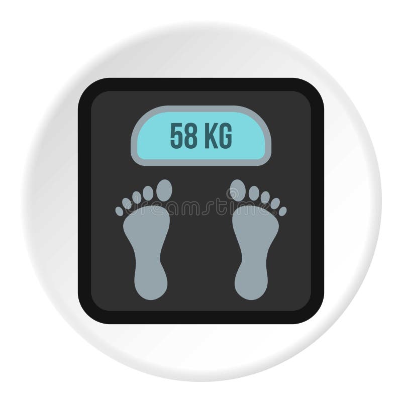 Electronic Scale Icon, Flat Style Stock Vector - Illustration of ...