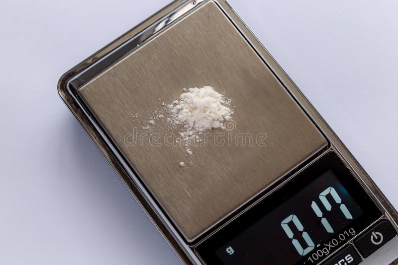 Electronic Scales Drugs in the Form of Heroin Stock Photo - Image of ...