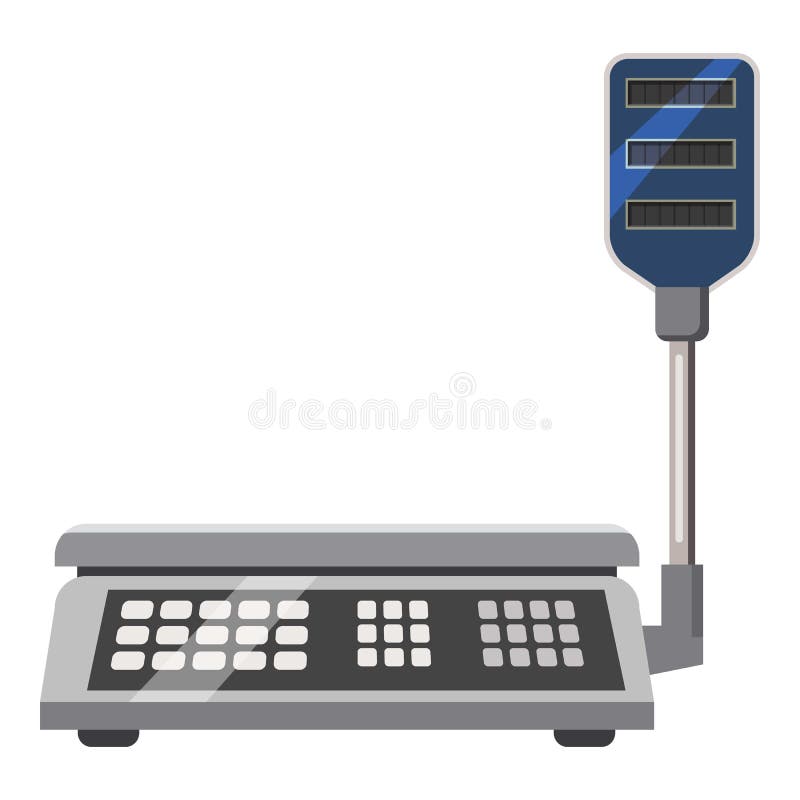 Electronic Scales Icon, Cartoon Style Stock Vector - Illustration of ...