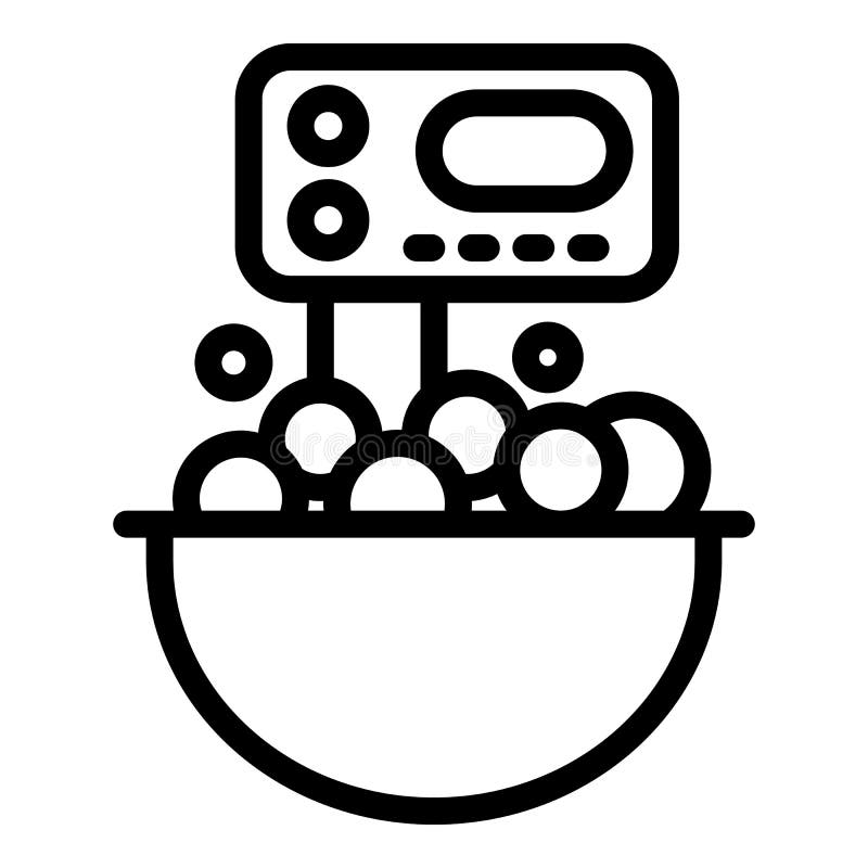 Electronic Scales Icon, Outline Style Stock Illustration - Illustration ...