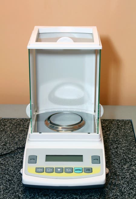 Electronic Scales for Laboratory Stock Image - Image of experiment ...