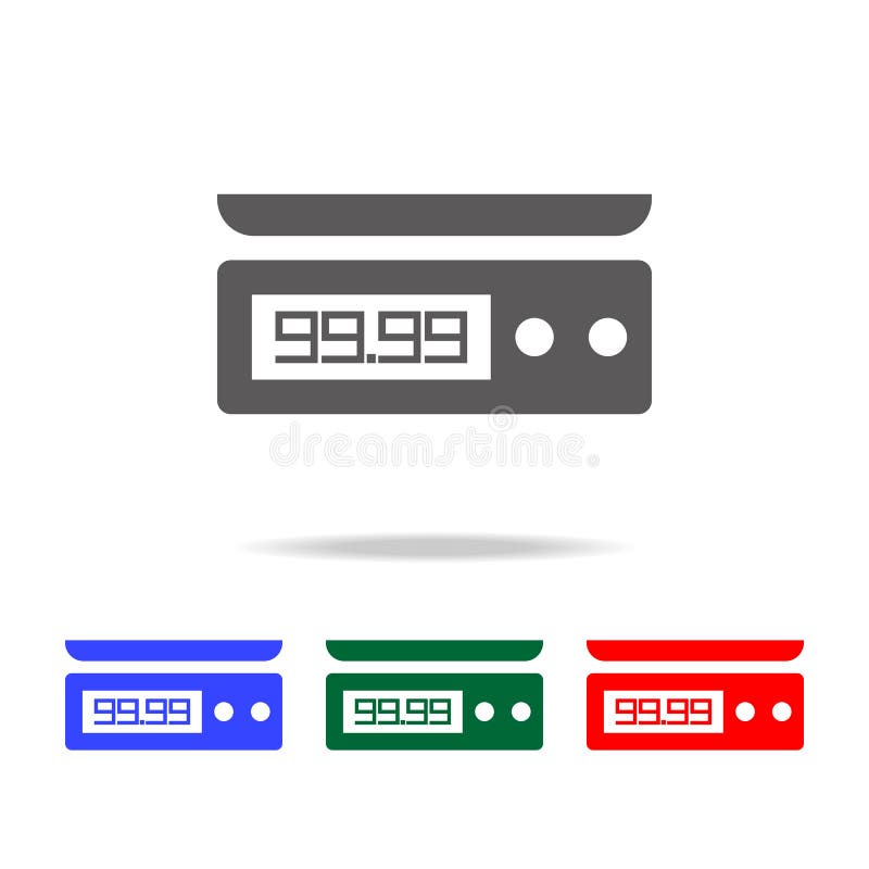 Electronic Scales for Products Icon. Elements in Multi Colored Icons ...