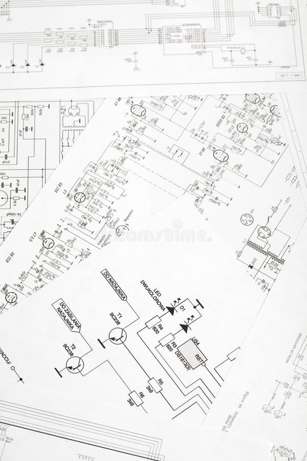 Electronic Schematic Diagram Stock Photo - Image of circuit, computer ...