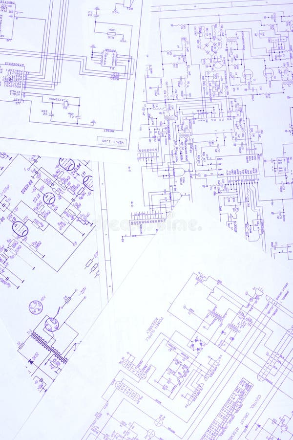 Electrical Shematic Diagram. Stock Image - Image of presentation, logic ...