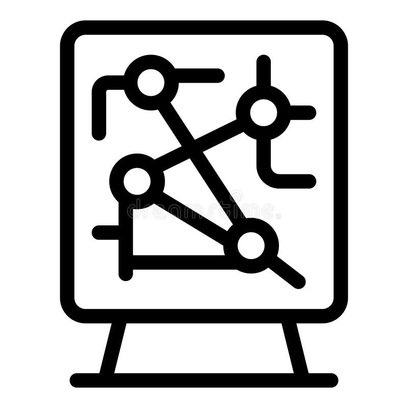 Electronic Scheme on Stand Showing Microchip Structure with Transistors ...