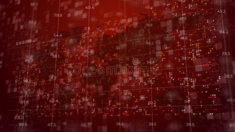 Electronic Scoreboard with Changing Numbers Falling Down on the ...