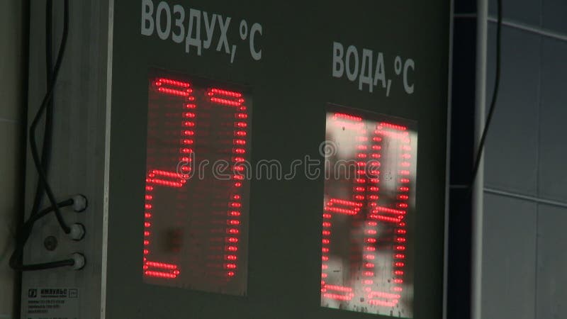 Electronic Scoreboard in a Swimming Pool. Stock Video - Video of ...