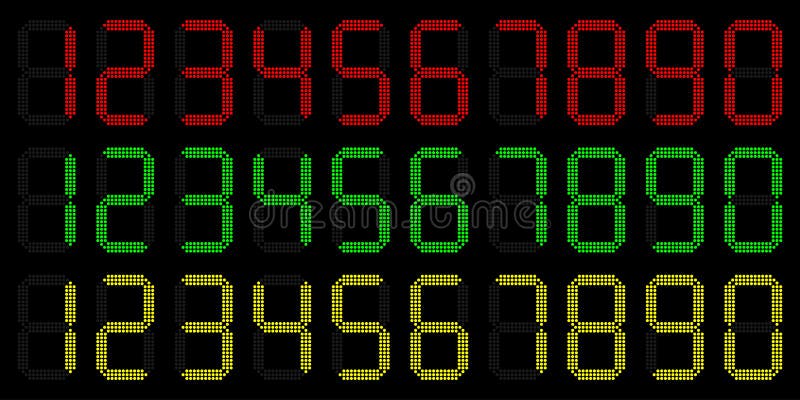 Electronic Scoreboard with a Set of Figures. Stock Vector ... Electronic Scoreboard with a Set of Figures. Stock Vector ...