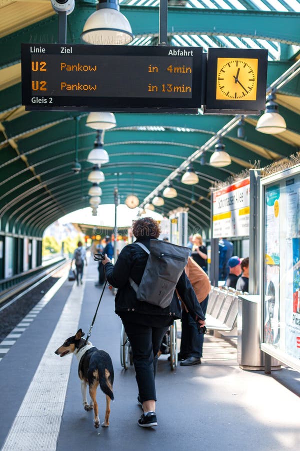 Electronic Scoreboard Train Timetable on the Platform in Berlin ...