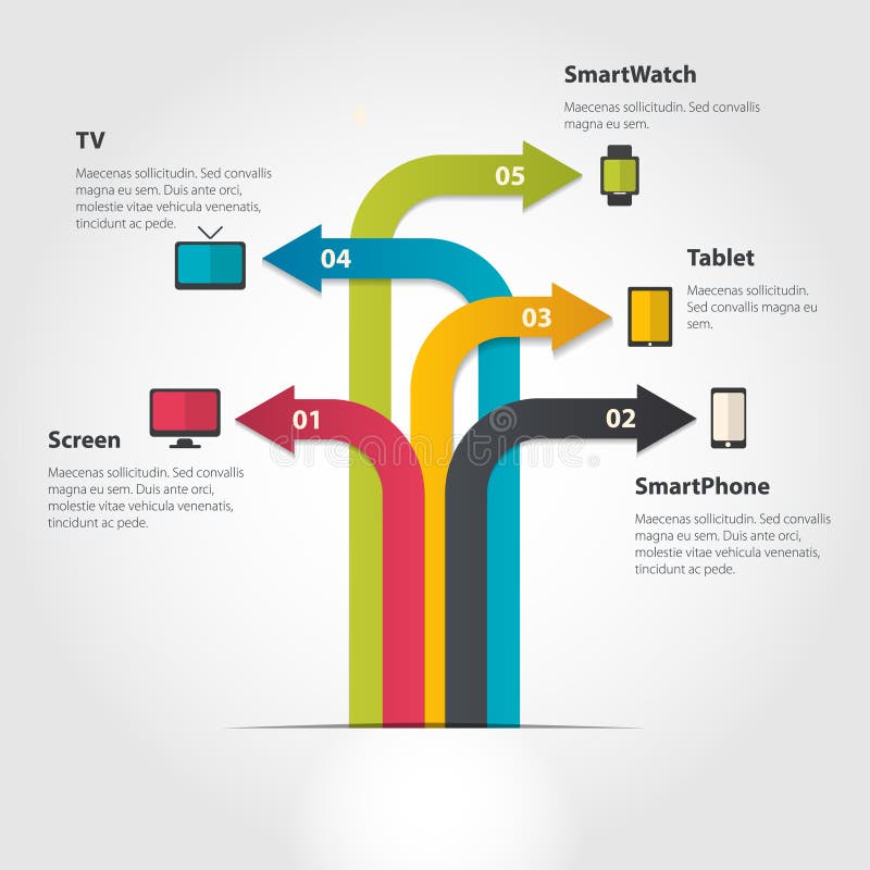 Electronic screen devices stock illustration. Illustration of ...