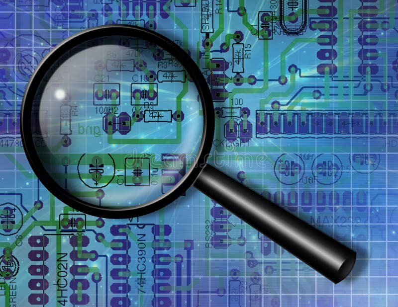 Electronic Search stock illustration. Illustration of identification ...