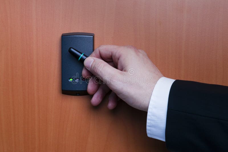 Electronic Security System Being Activated Stock Photo - Image of ...