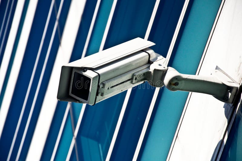 Electronic Security Video Camera Stock Image - Image of monitoring ...