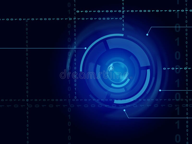 Electronic Sensor Background Shows Illuminated Eye Sensor or Cir Stock ...