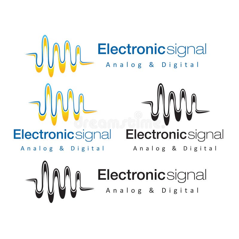 Electronic Signal Analog Digital Stock Illustration - Illustration of ...