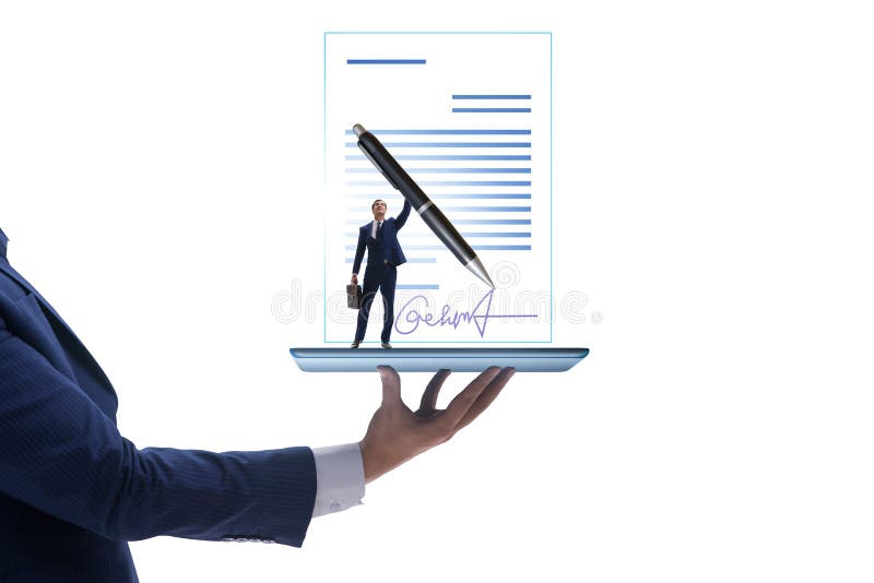 Electronic Signature Concept in the Business Stock Photo - Image of ...