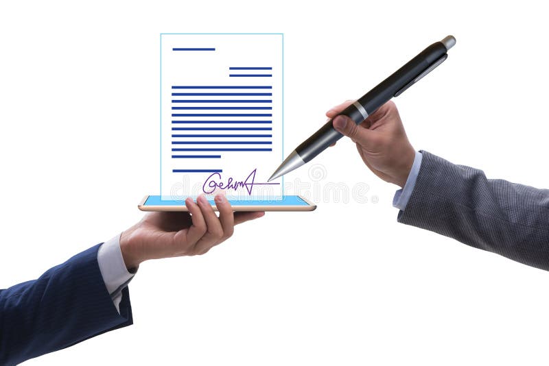 Electronic Signature Concept in the Business Stock Photo - Image of ...