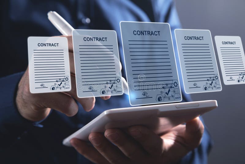 Electronic Signature. Document Management Stock Image - Image of ...