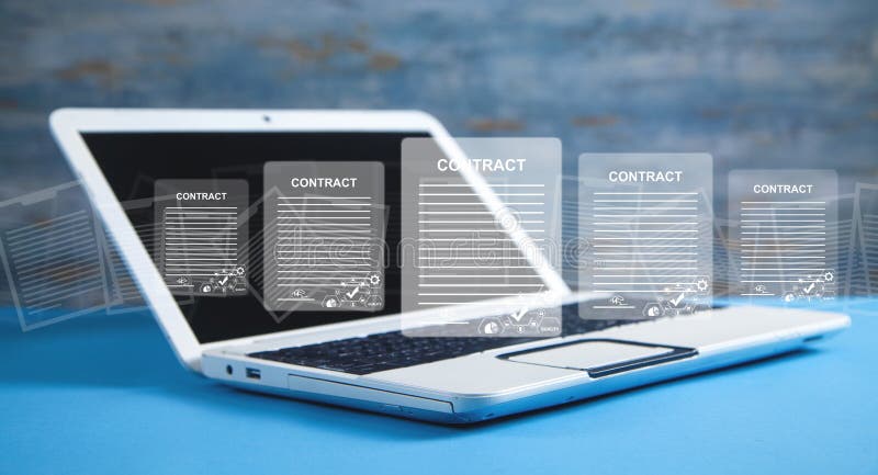 Electronic Signature. Document Management Stock Image - Image of ...