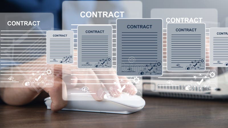 Electronic Signature. Document Management Stock Image - Image of office ...