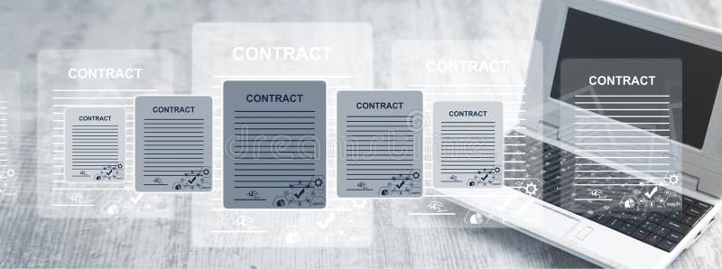 Electronic Signature. Document Management Stock Image - Image of online ...