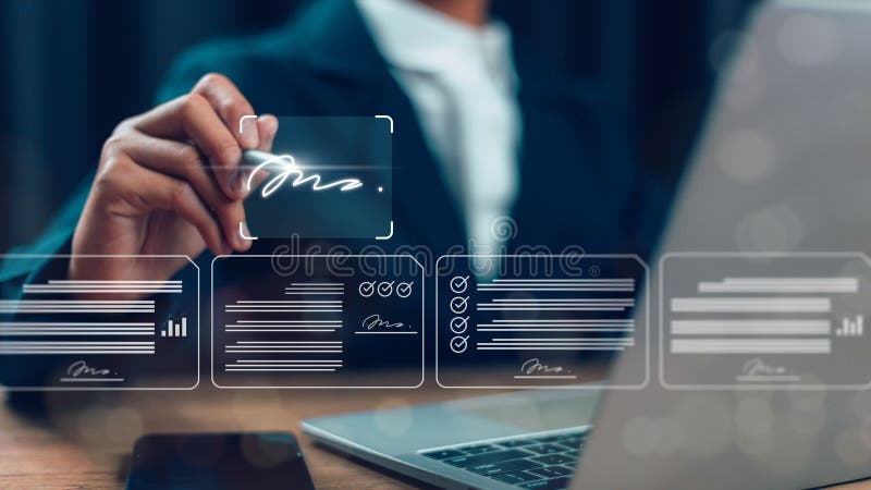 Electronic Signature, E-document Management Paperless Workplace, E ...