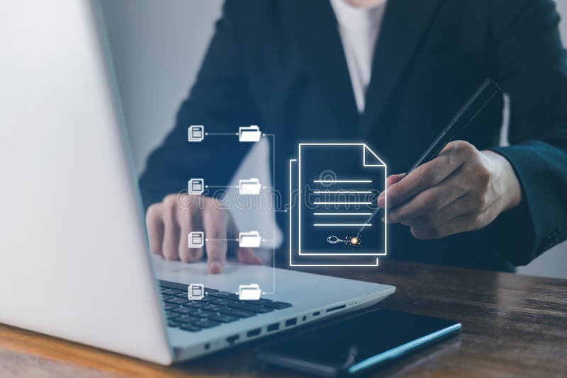 Electronic Signature or E-signing. Document Management System DMS ...