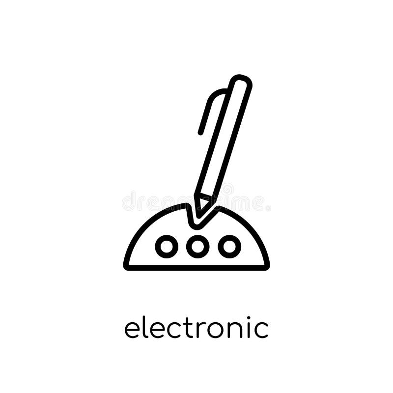 Electronic Signature Icon from Electronic Devices Collection. Stock ...