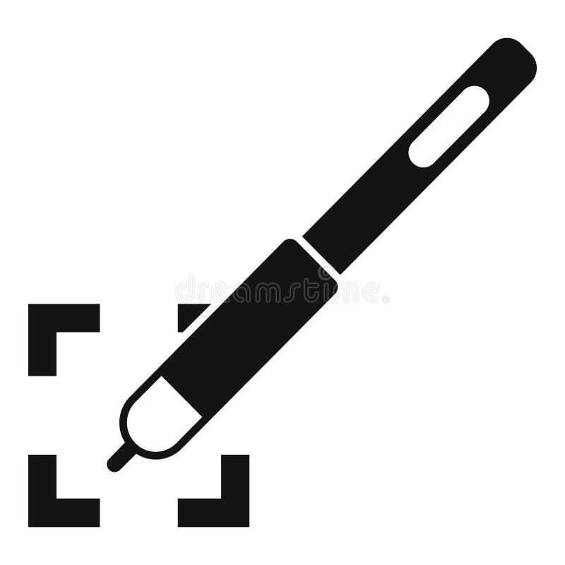 Electronic Signature Pen Signing Digital Document Icon Stock ...