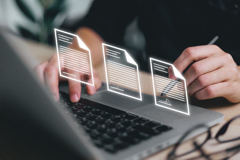 Electronic Signature, Signing Business Contract Concept, Document ...