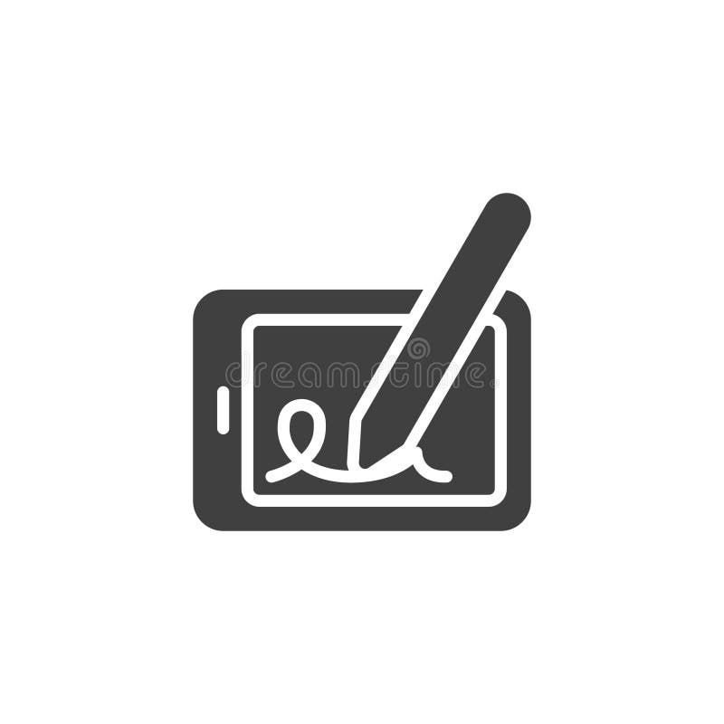 Electronic Signature Vector Icon Stock Illustration - Illustration of ...