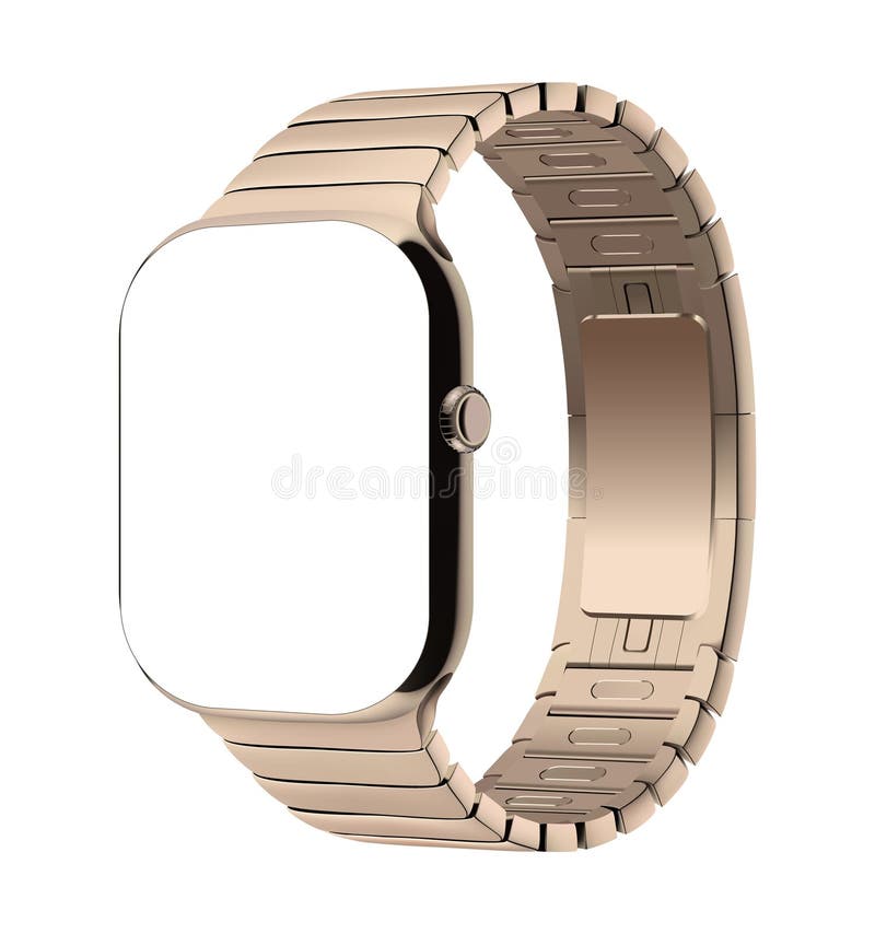 Electronic Smart Watch with Blank Screen on Transparent Background ...