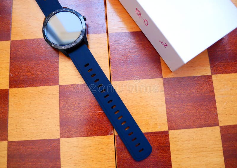 Electronic Smart Watch Details and Close-up. Using a Smartwatch. Stock ...