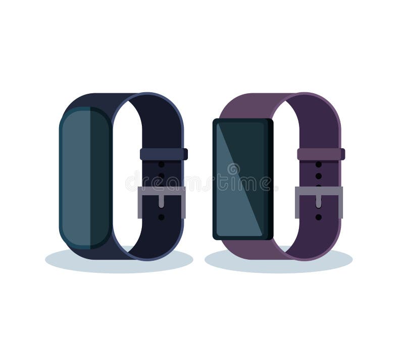 Electronic Smartwatches with Touch and Social Technology Stock ...