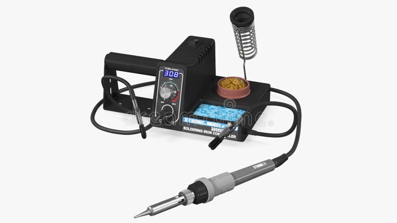 Electronic Soldering Station with Temperature Control Display Stock ...