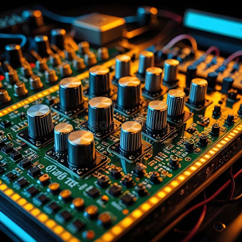 A Sound Board with Many Buttons and a Sound Board. Stock Illustration ...