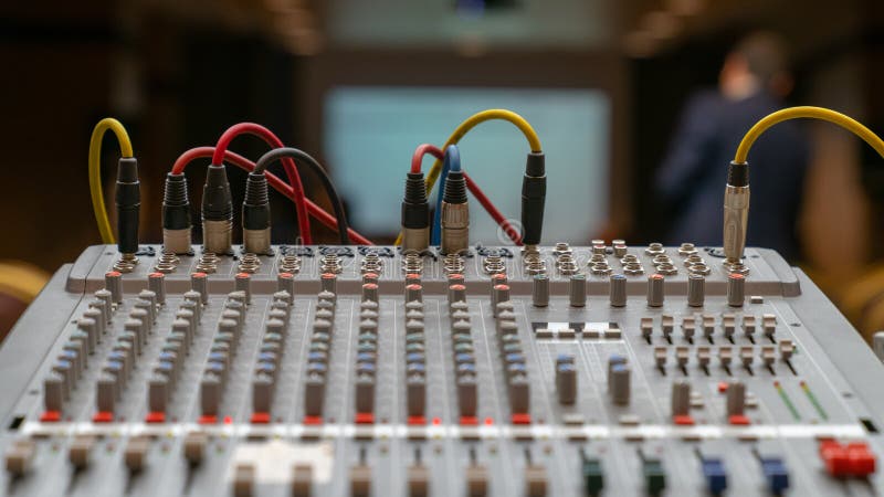 Electronic Sound Equipment, Studio Mixer, Shallow Depth of Field ...