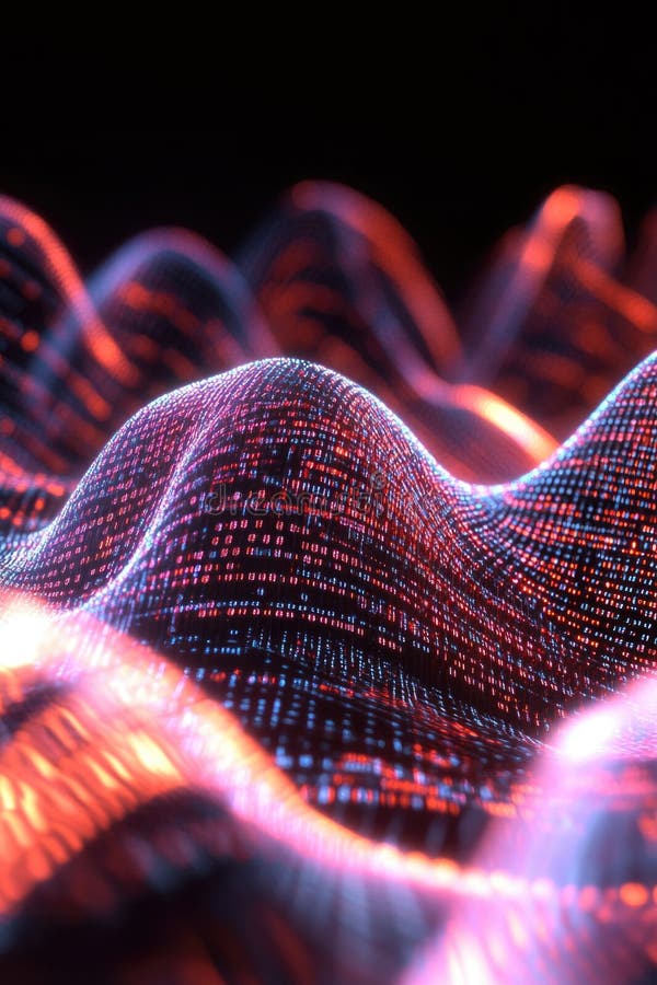 Electronic Sound Wave Visualization Stock Image - Image of frequency ...