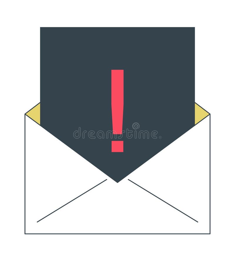 Electronic Spam Flat Line Concept Vector Spot Illustration Stock Vector ...